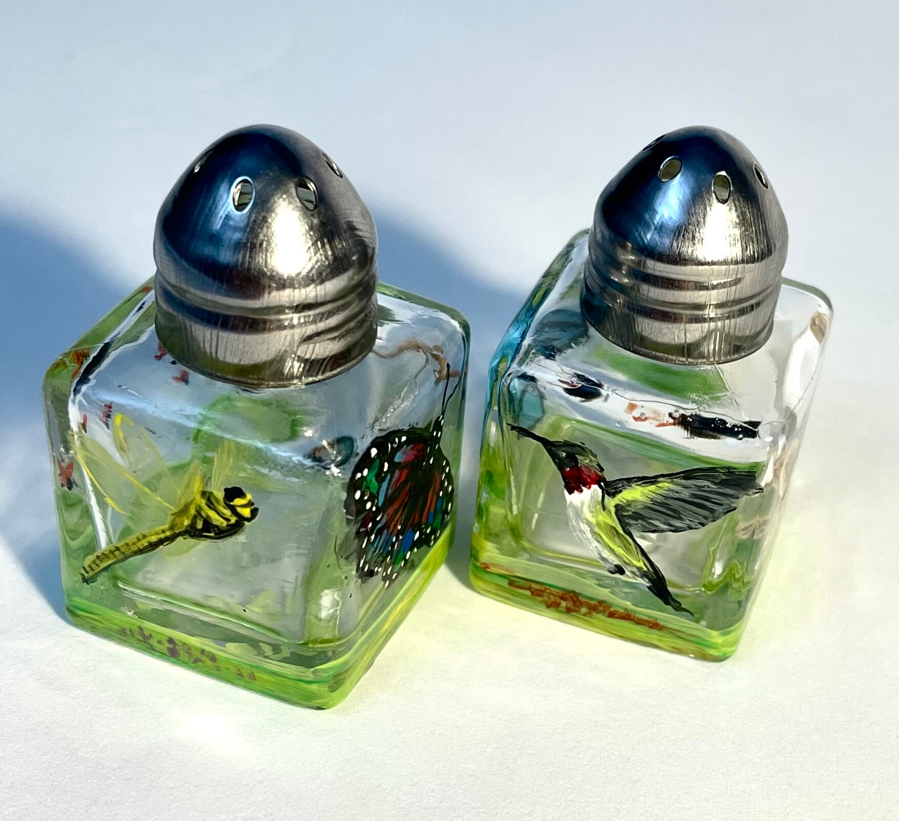 Hummingbird Butterfly Dragonfly Mini Salt Pepper Shaker 2.0 Height X 1. ...