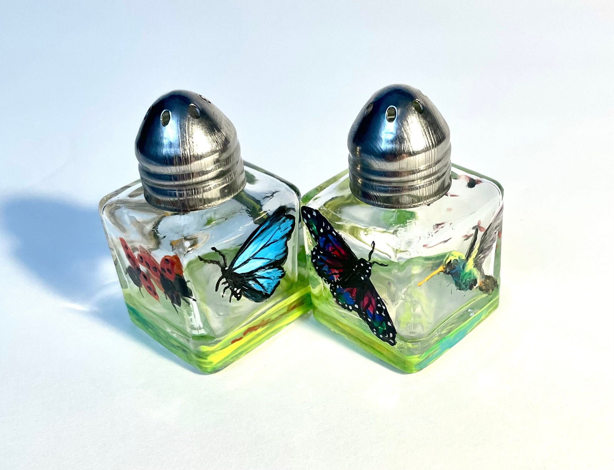 Hummingbird Butterfly Dragonfly Mini Salt Pepper Shaker 2.0 Height X 1. ...