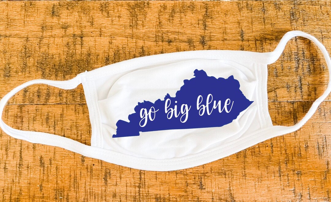 Kentucky Face Mask; Go Big Blue Face Mask; Kentucky Mask; Washable Mask ...