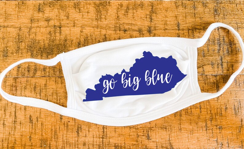 Kentucky Face Mask Go Big Blue Face Mask Kentucky Mask - Etsy