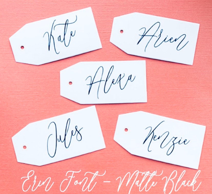 Wedding Name Cards Name Tags Gift Bag Tags Pearl Shimmer - Etsy