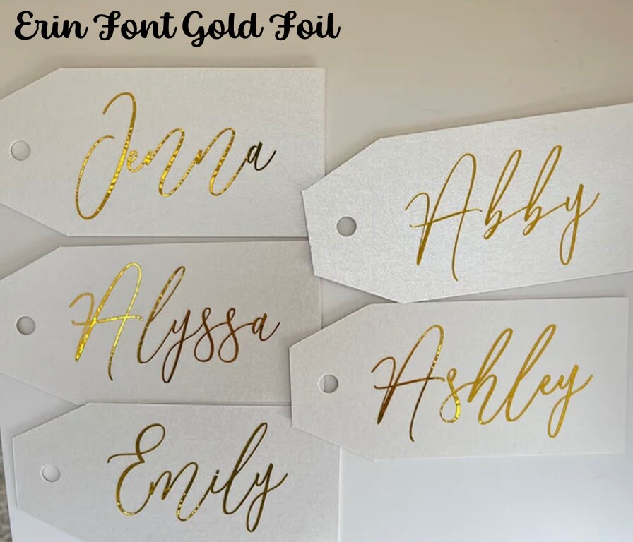 Wedding Name Cards Name Tags Gift Bag Tags Pearl Shimmer - Etsy