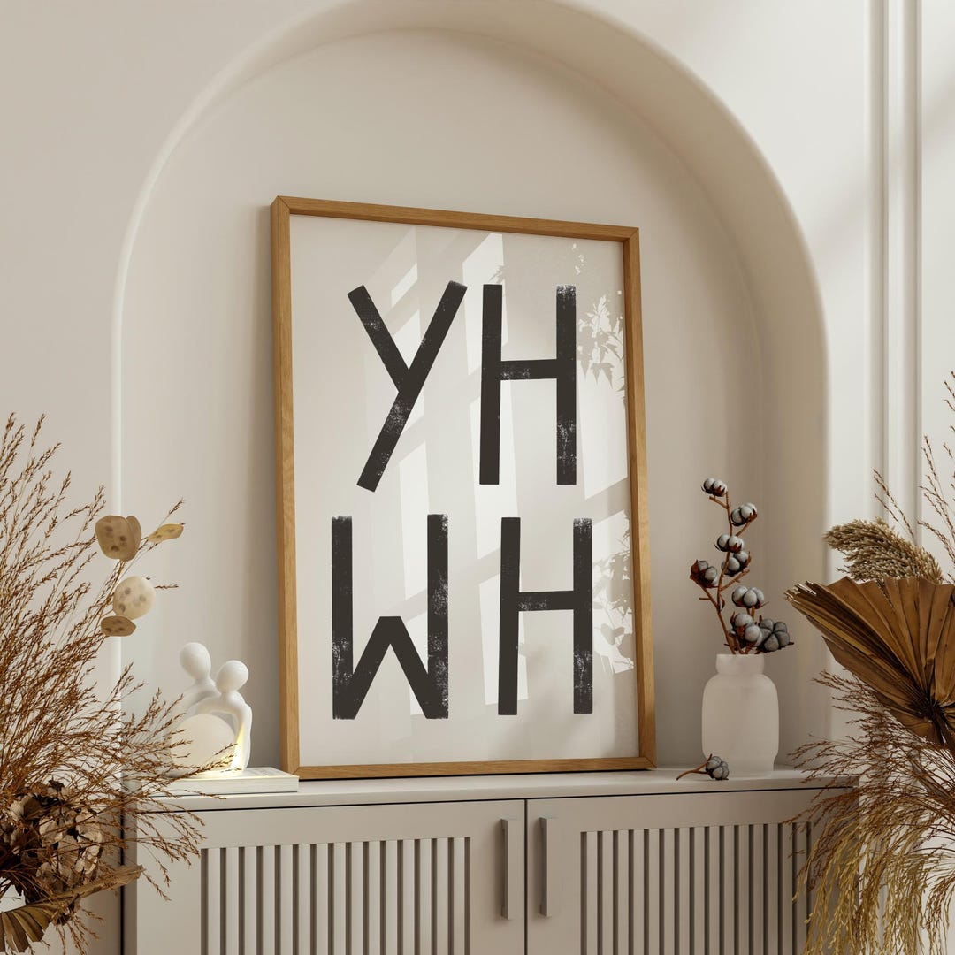 YHWH Printable Wall Art | Hebrew Name of God (digital Download) - Etsy