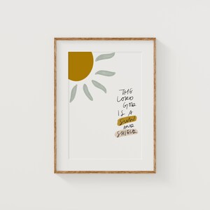 The Lord is My Shield Wall Art Psalm 84 11 Bible Verse Printable ...