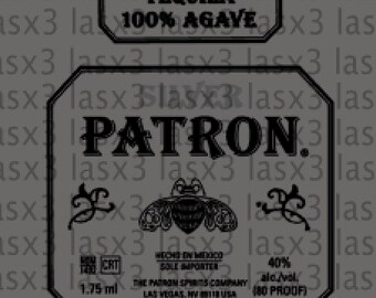 Patron Bottle Label | Etsy