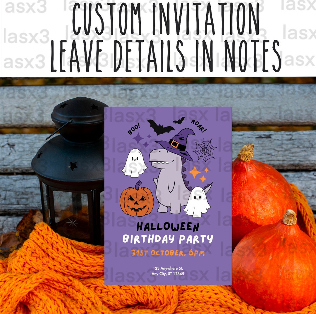 Custom Cute Halloween Invitation | Digital Printable Invitation ...