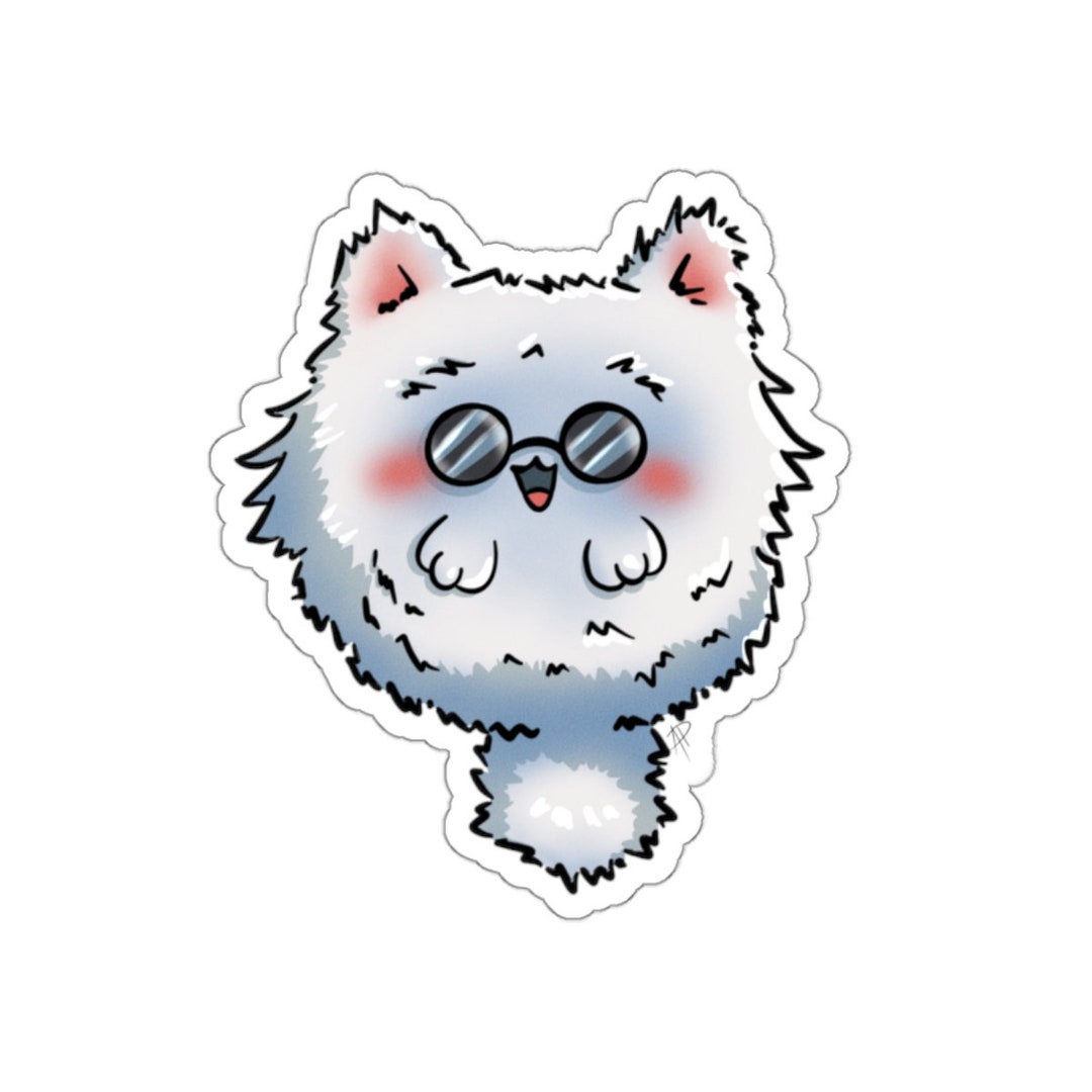 Gojo Cat Die-cut Sticker Anime Sticker Gojo Jujutsu Kaisen - Etsy