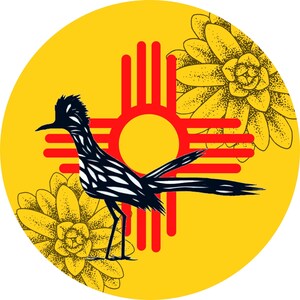 Vibrant New Mexico Roadrunner Love Sticker, Water Bottle Decal - Etsy