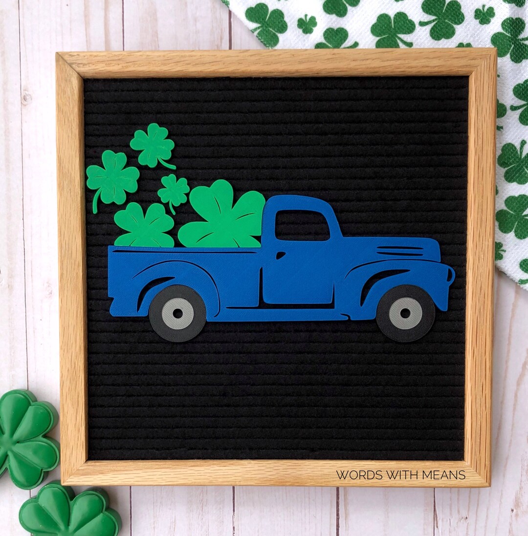 St. Patricks Truck, Clover Truck, Truck for Letterboards and Feltboards ...