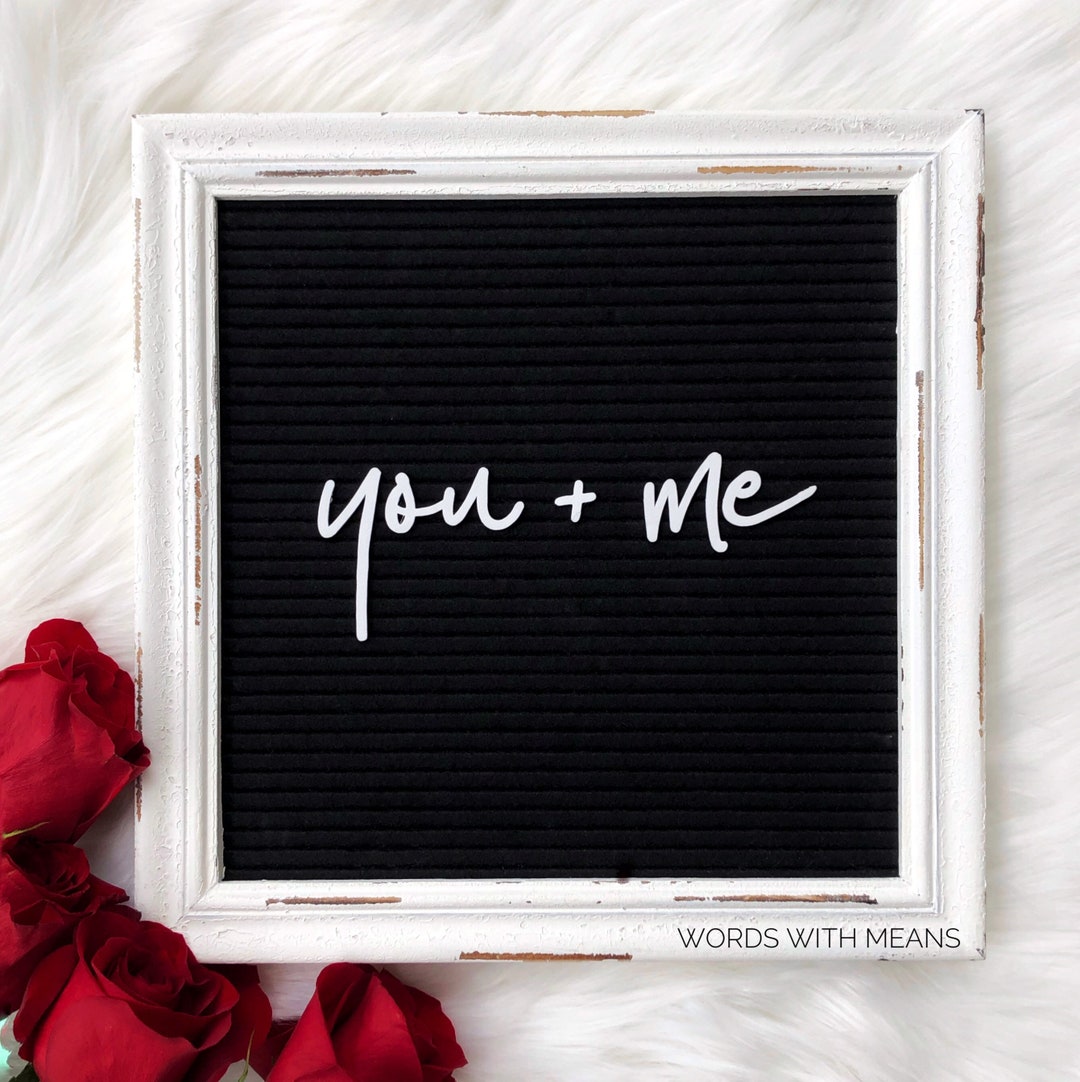 Modern Farmhouse Cursive You + Me Letterboard Letters, Cursive ...
