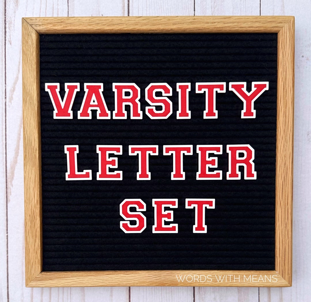 Varsity Letterset, Letterboard Letters, Varsity Letters, Feltboard ...