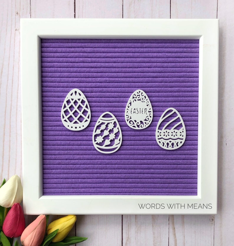 Fancy Easter Egg Icon Set 2, Letterboard Easter Eggs, Feltboard Easter ...