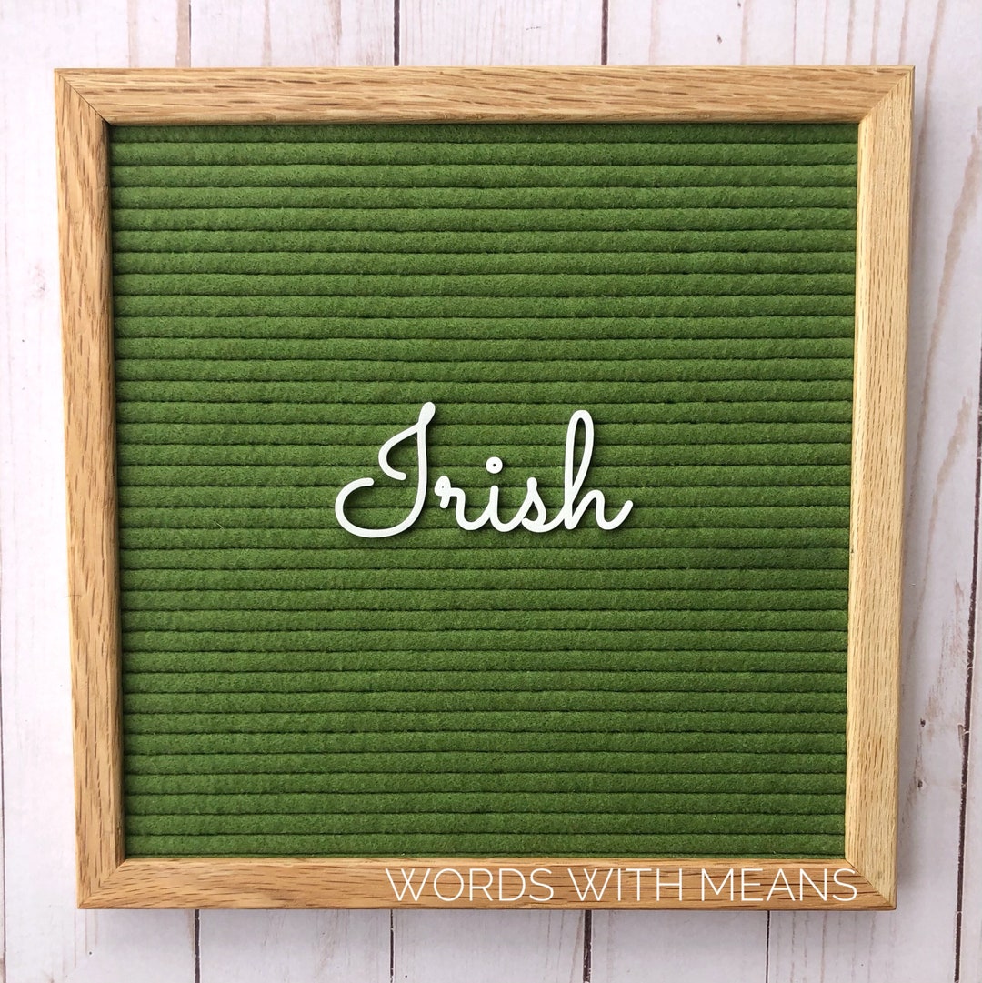 Irish Cutesy Cursive Letterboard Word, St Patricks Letterboard ...