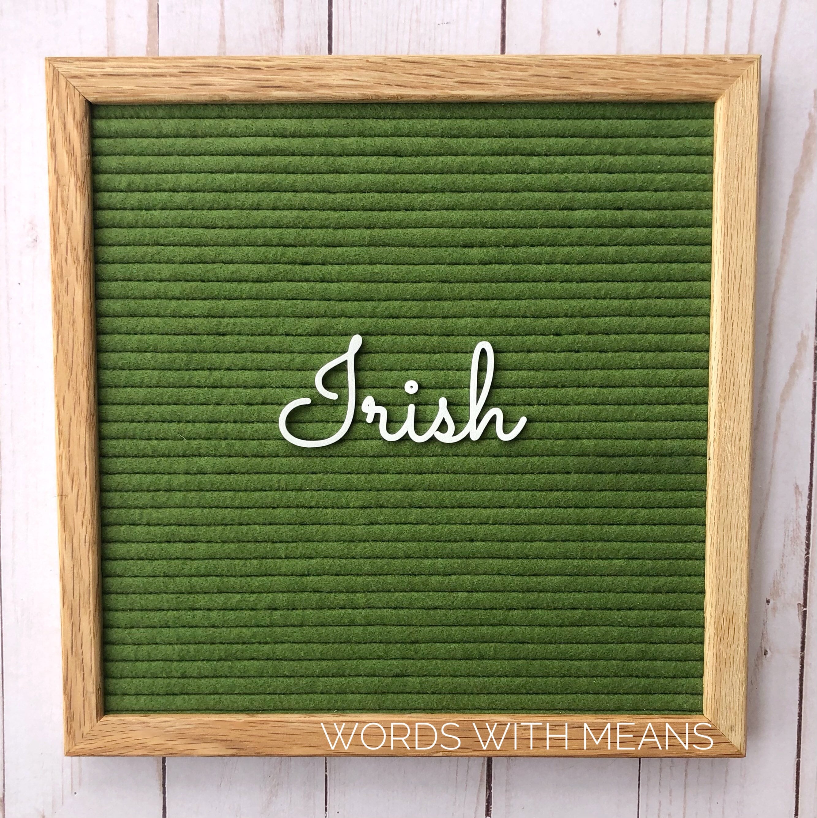 Irish Cutesy Cursive Letterboard Word, St Patricks Letterboard ...