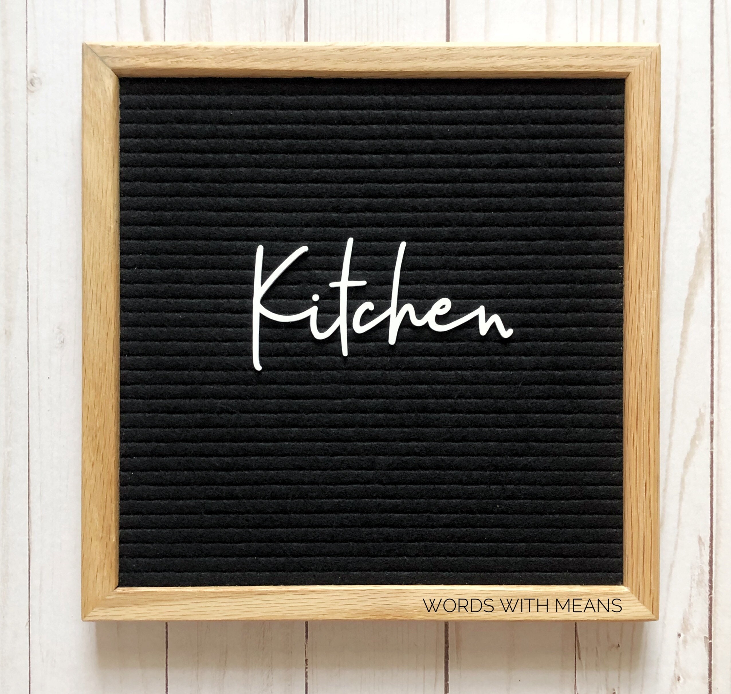 Modern script Kitchen letterboard word cursive letterboard | Etsy
