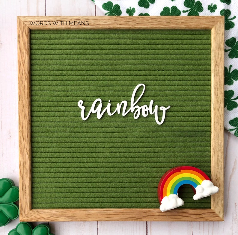 Rainbow Cursive Script Letterboard Letters Cursive Feltboard - Etsy