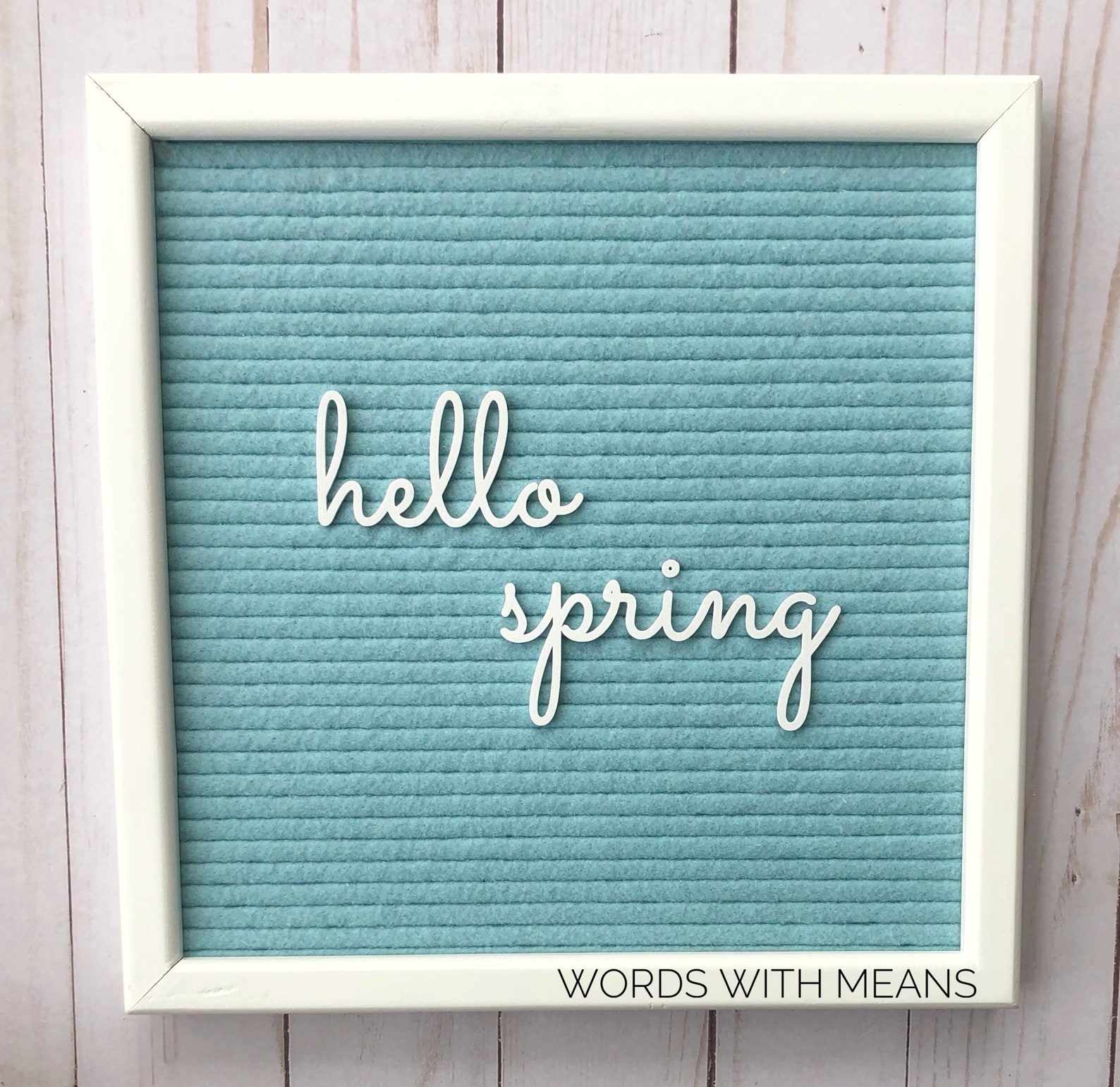 Hello Spring Cutesy Cursive Letterboard Words Hello Spring | Etsy