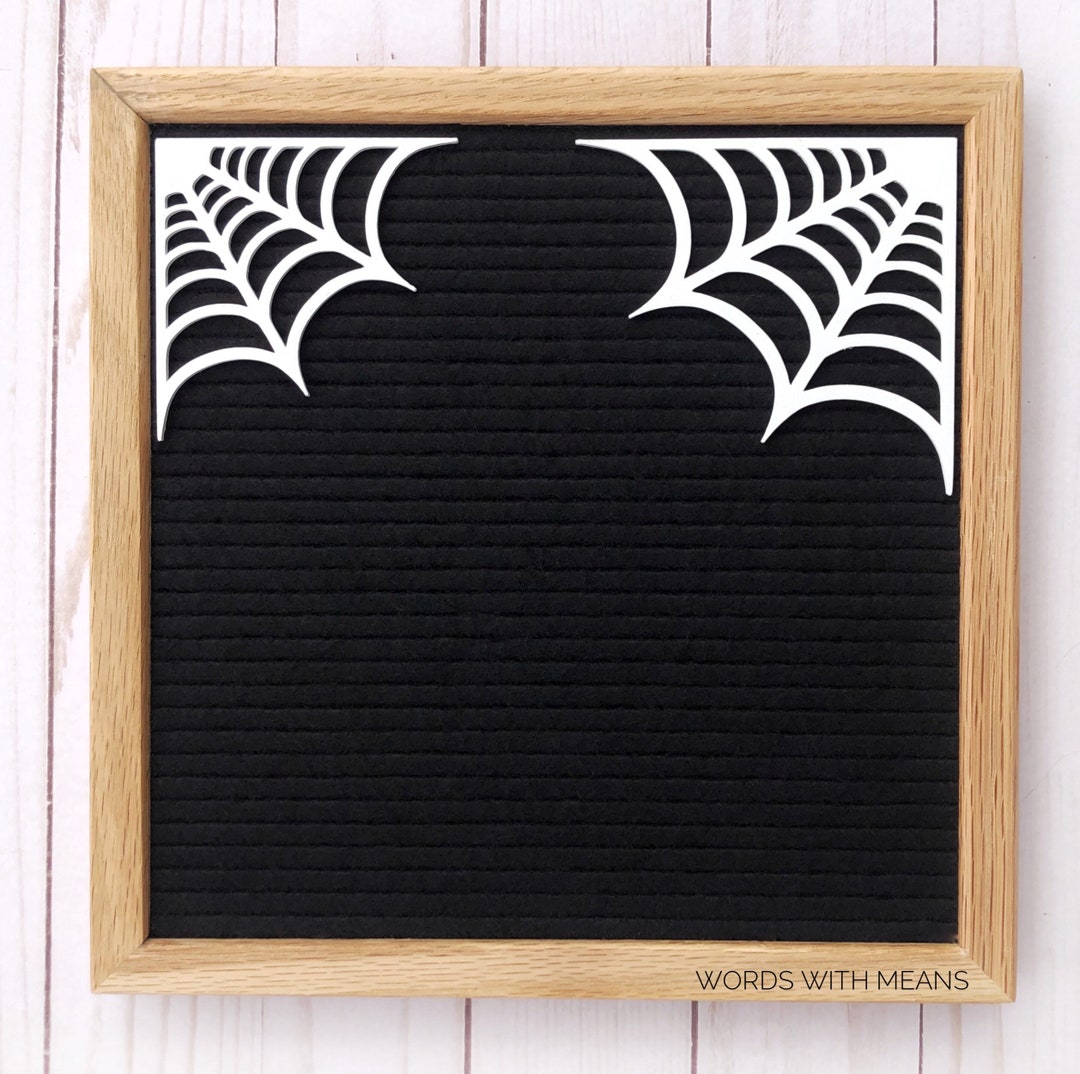 Corner Spider Web for Letterboard - Etsy