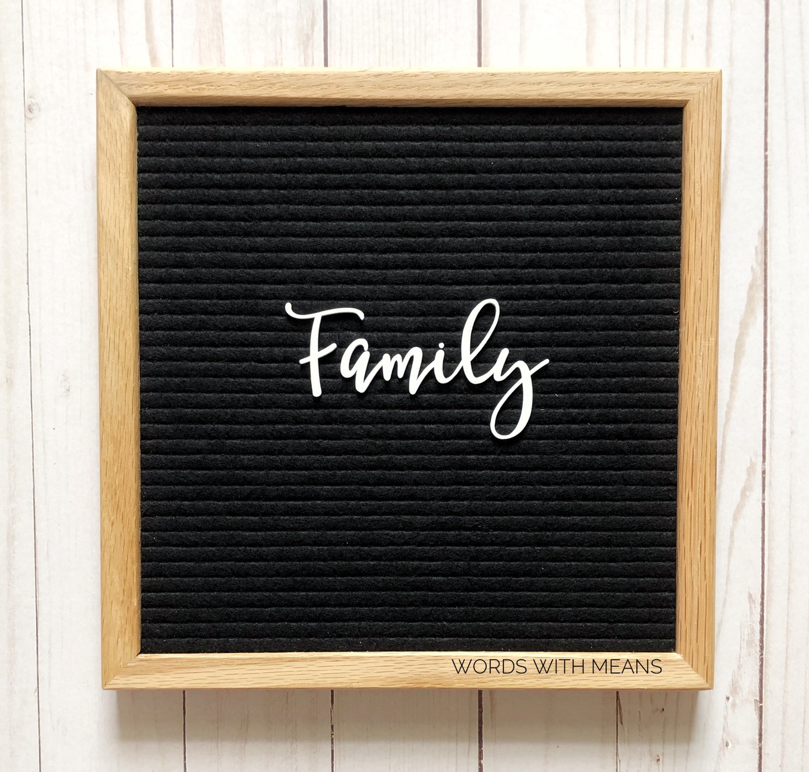 Family Script Letterboard Word, Cursive Letterboard Letters, Cursive ...