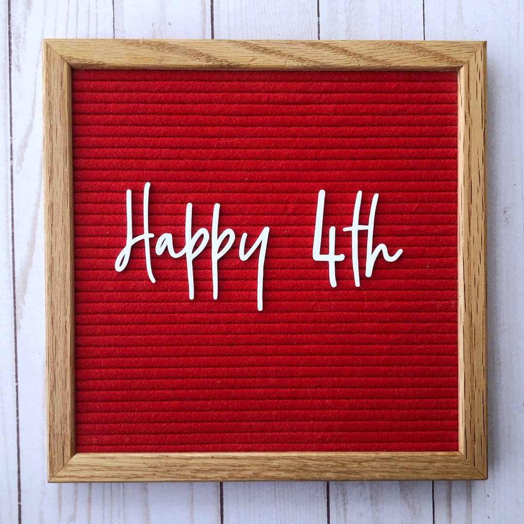 Happy 4th Modern Script Letterboard Letters, Happy 4th Sign, Fourth of ...