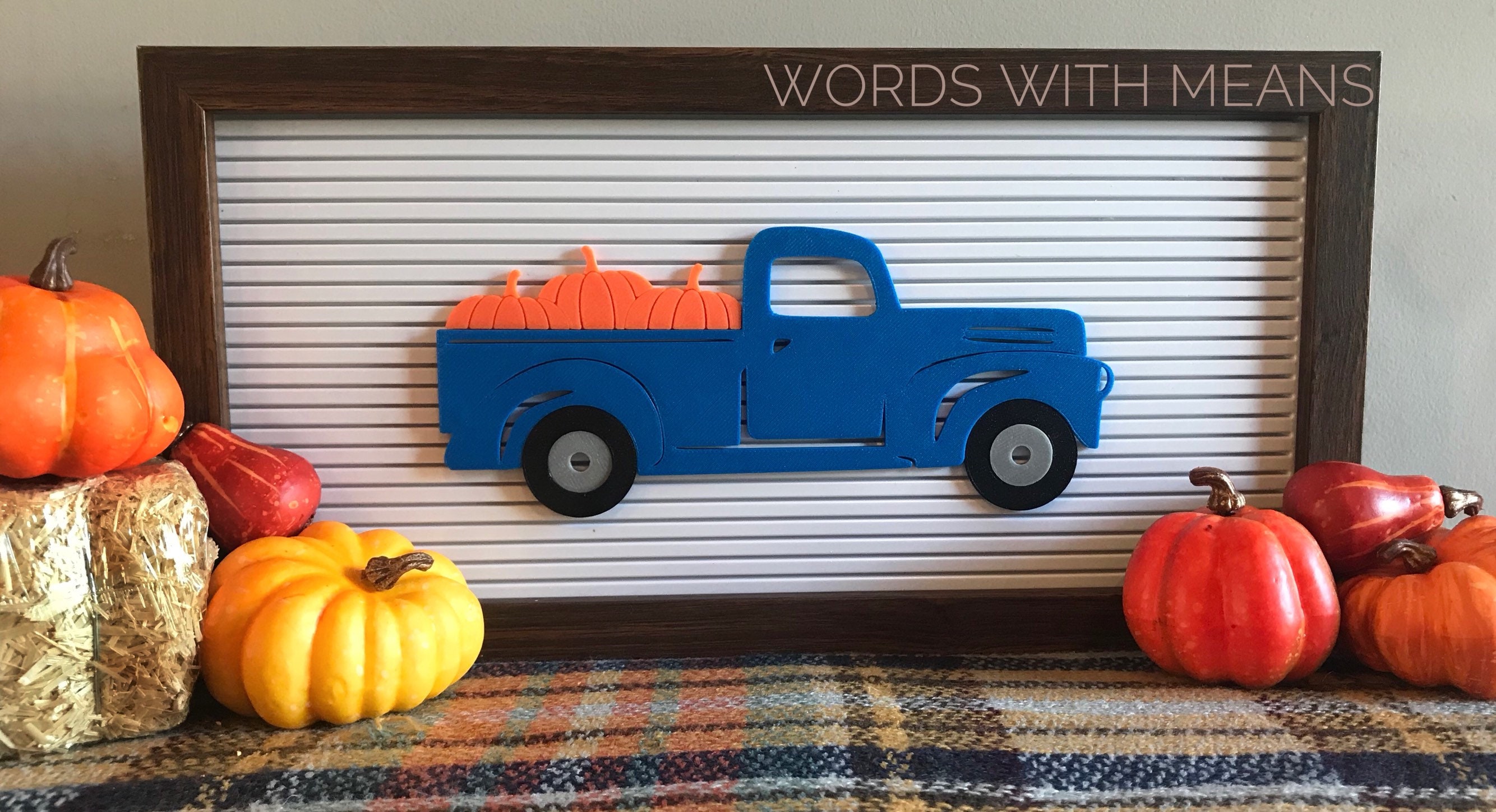 Fall Truck With Pumpkins for Letterboards and Feltboards - Etsy