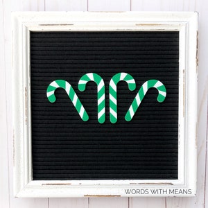 Candy Cane Icon Set for Letterboards and Feltboards, Christmas ...