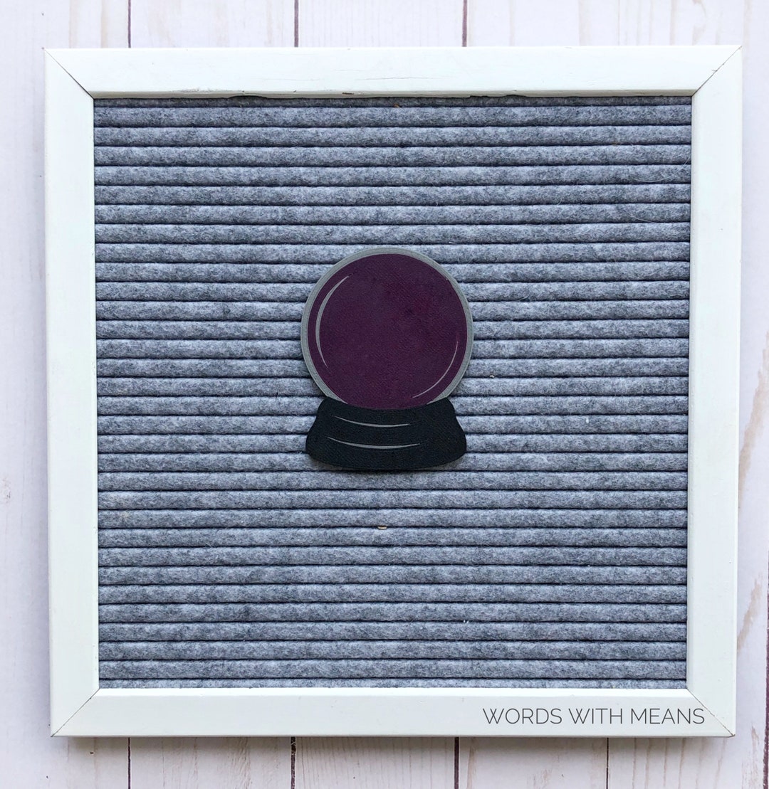 Crystal Ball Letterboard Icon, Crystal Ball Sign, Halloween Sign ...