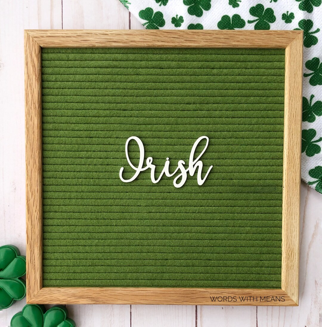 Irish Cursive Script Letterboard Letters, Cursive Feltboard Letters, St ...