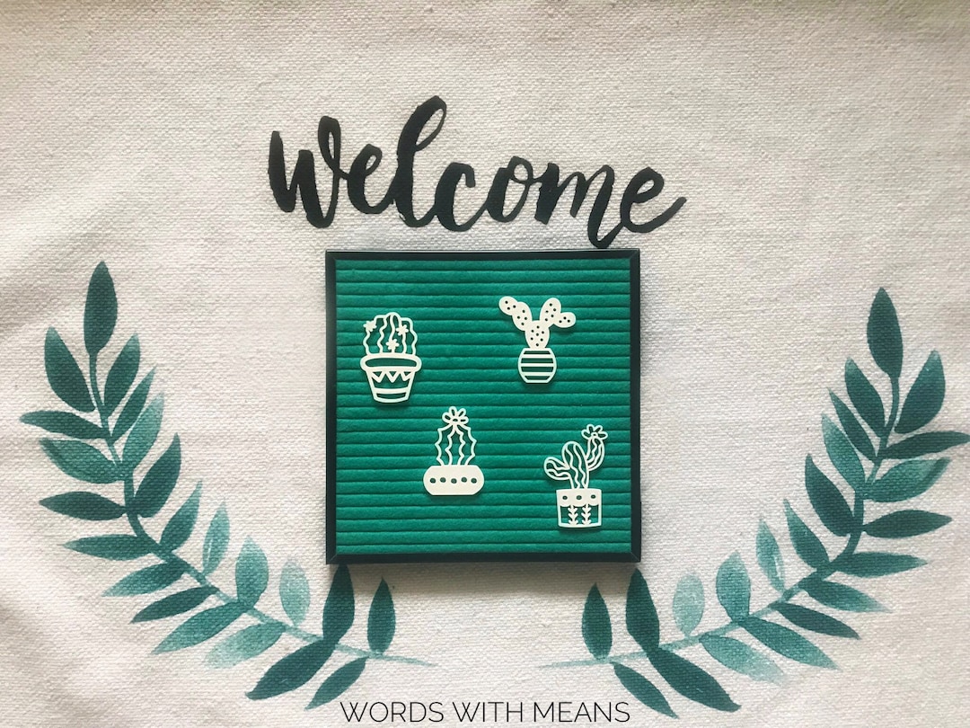 White Cacti Set for Letterboards - Etsy