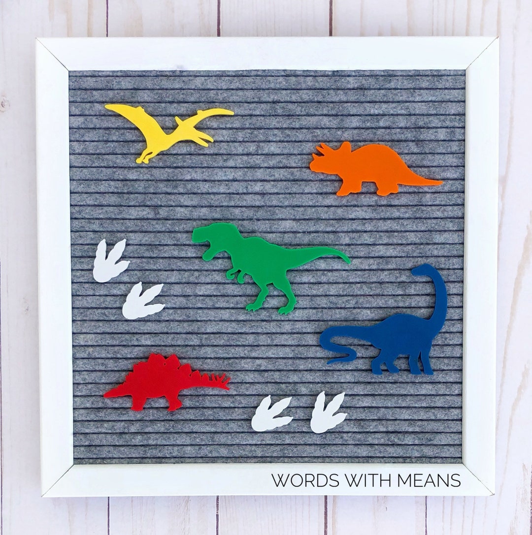 Dinosaur Icons Set, Letterboard Dinosaurs, Feltboard Dinosaurs ...