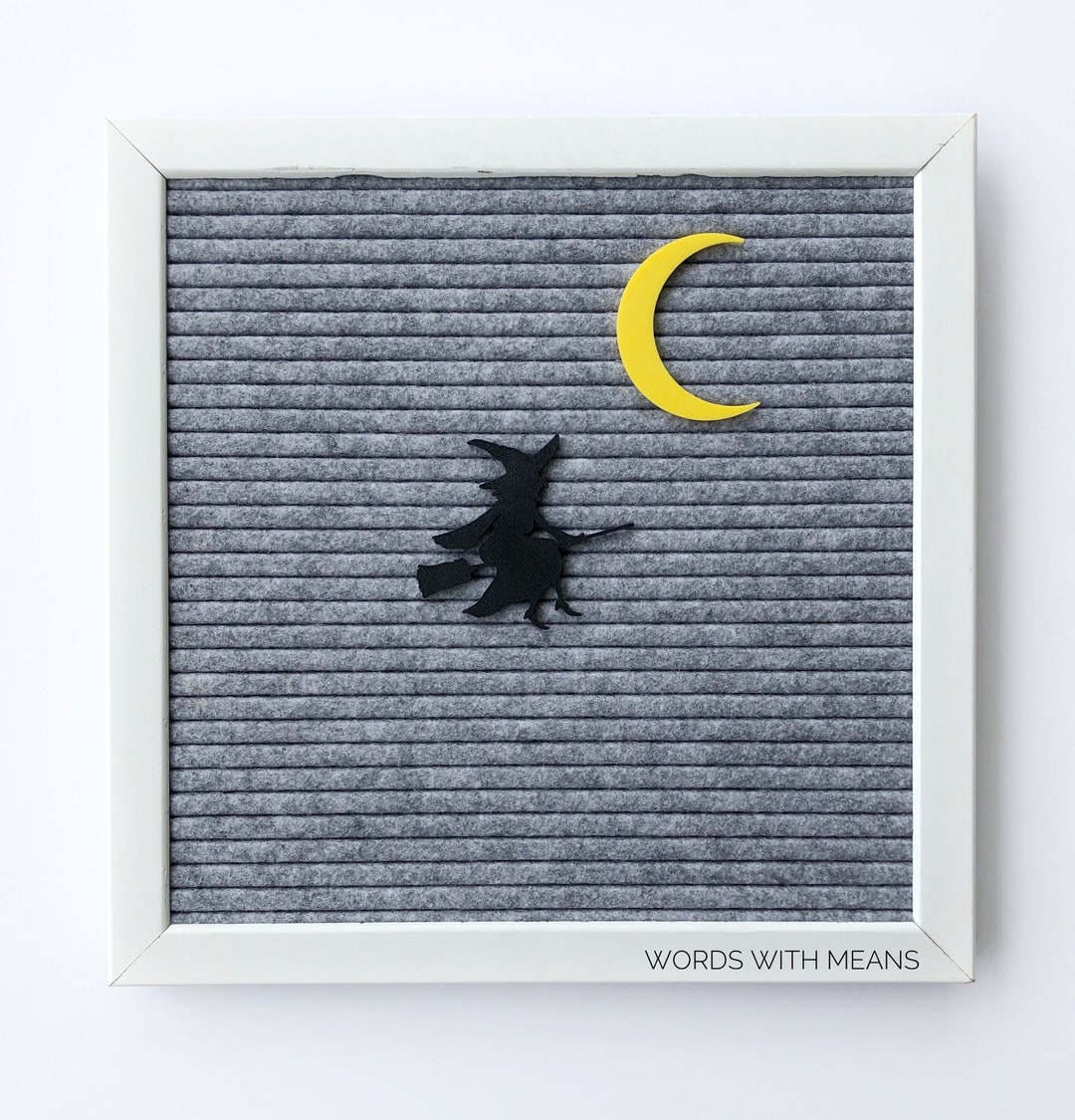 Witch and Moon Set, Letterboard Witch, Witch Sign, Flying Witch ...
