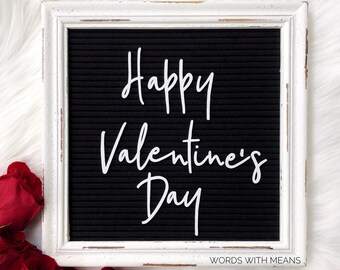 Cursive Script Happy Valentines Day Letterboard Words - Etsy