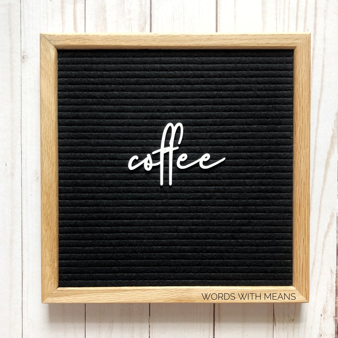 Coffee Modern Script Letterboard Word, Letterboard Accessories ...