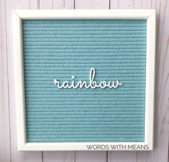 Rainbow Cutesy Cursive Letterboard Word Letterboard | Etsy