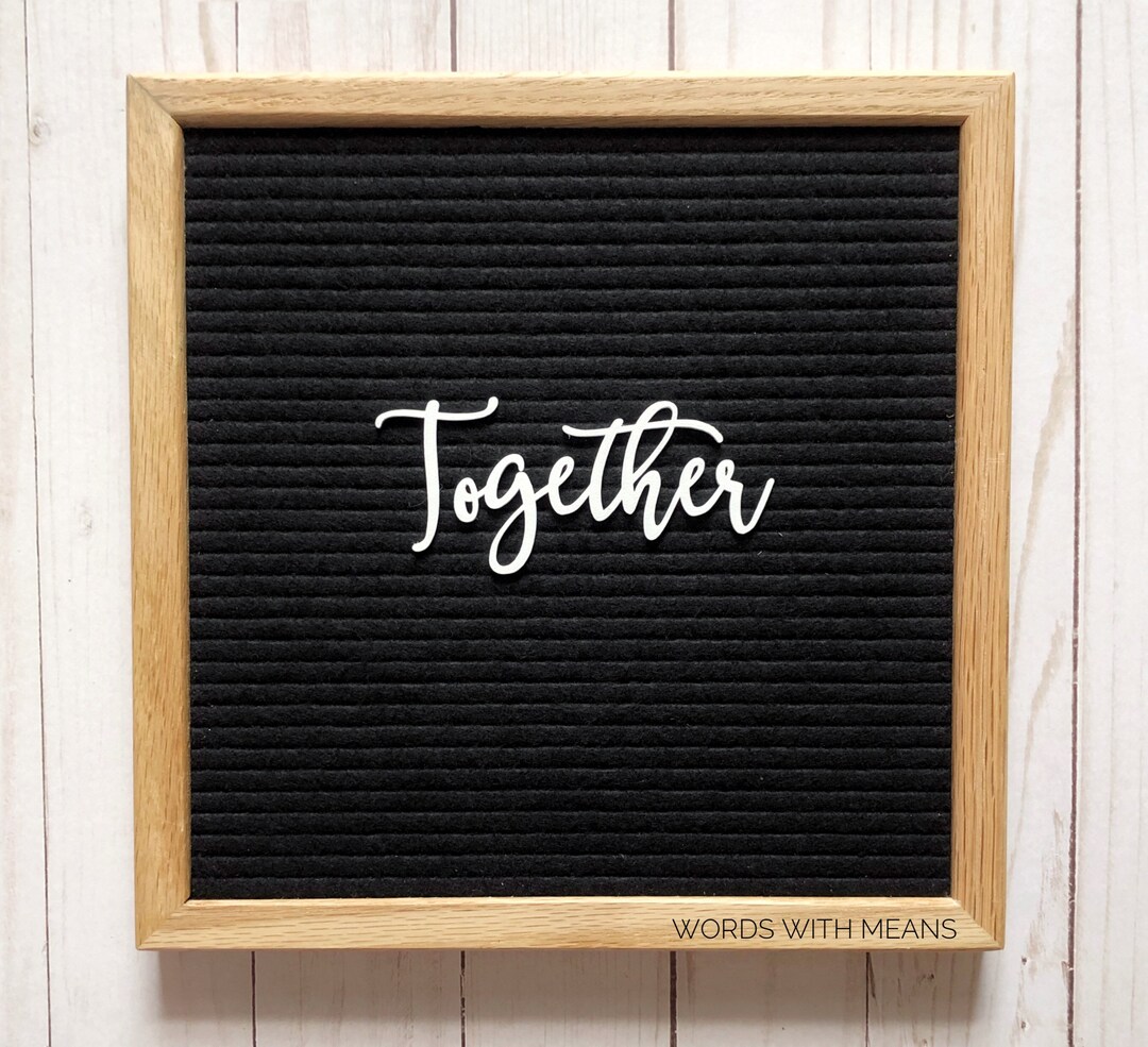 Together Script Letterboard Word, Cursive Letterboard Words, Cursive ...