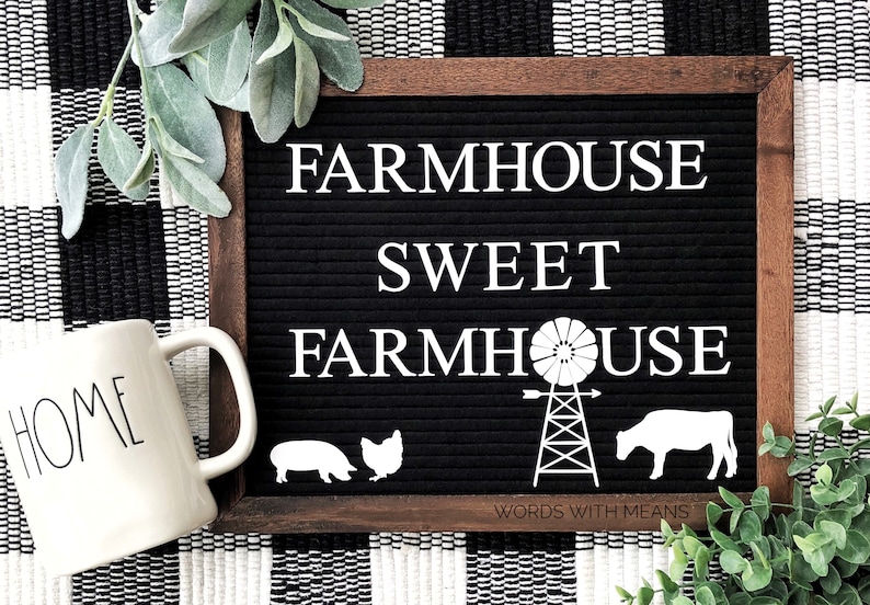 Farmhouse Letterset Farmhouse Letters Farmhouse Letterboard - Etsy