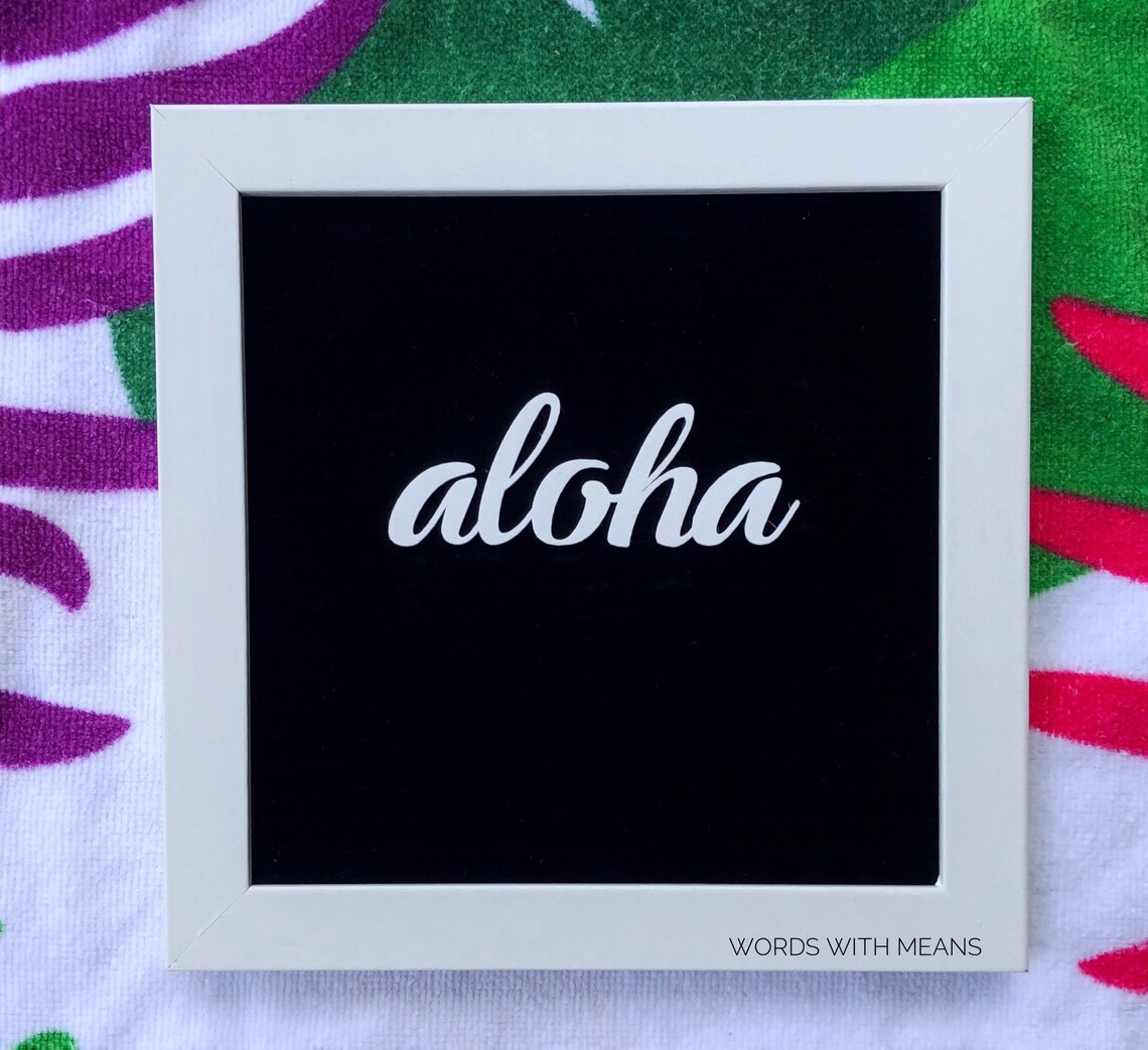 Cursive Aloha Cursive Letter Board Cursive Letterboard - Etsy