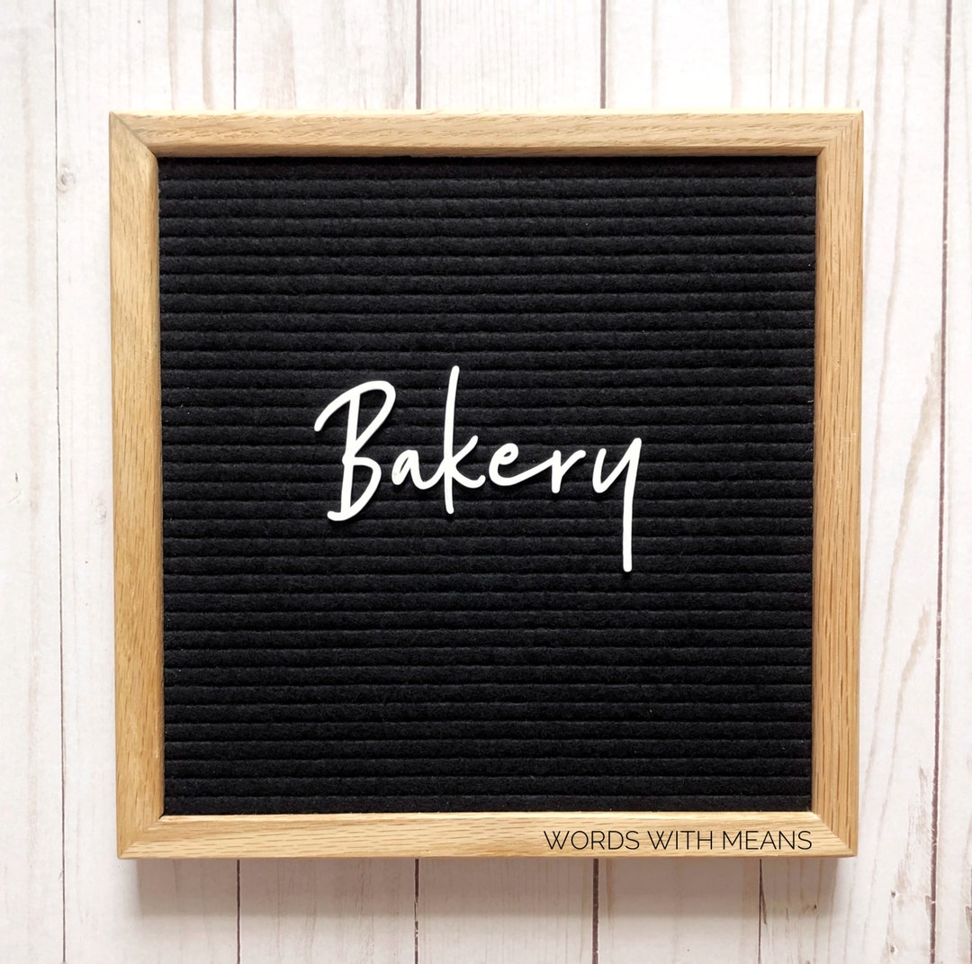 Bakery Modern Script Letterboard Word, Bakery Sign, Letterboard ...