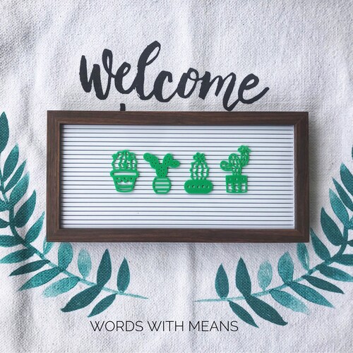 Green Cacti Set for Letterboards - Etsy