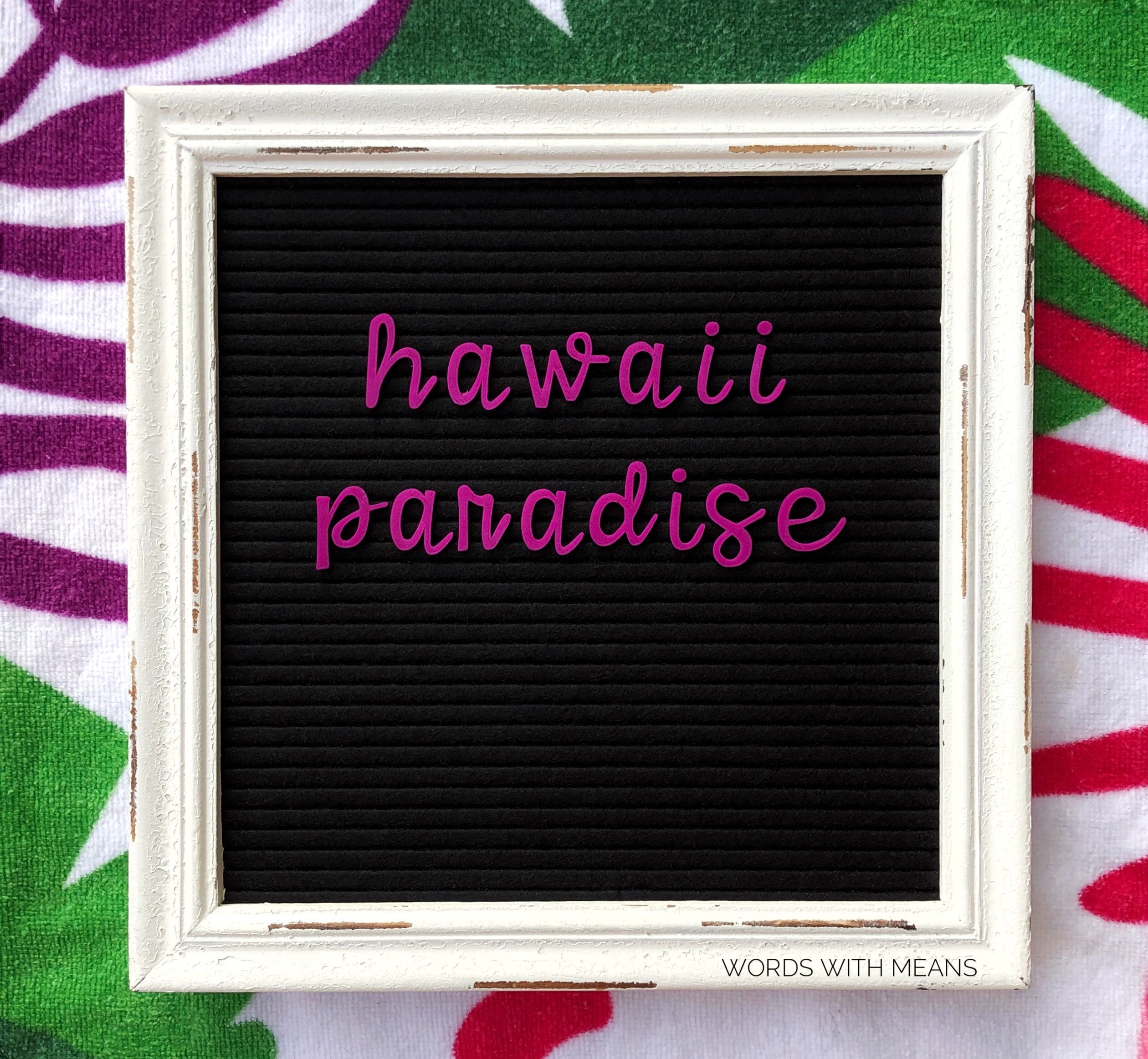 Hawaii Paradise Letterset, Letterboard Letters, Letterboard Accessories ...
