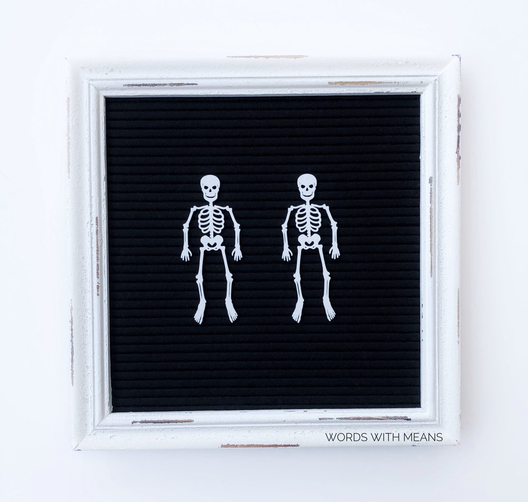 Skeleton Set, Letterboard Skeletons, Halloween Letter Board, Skeleton ...