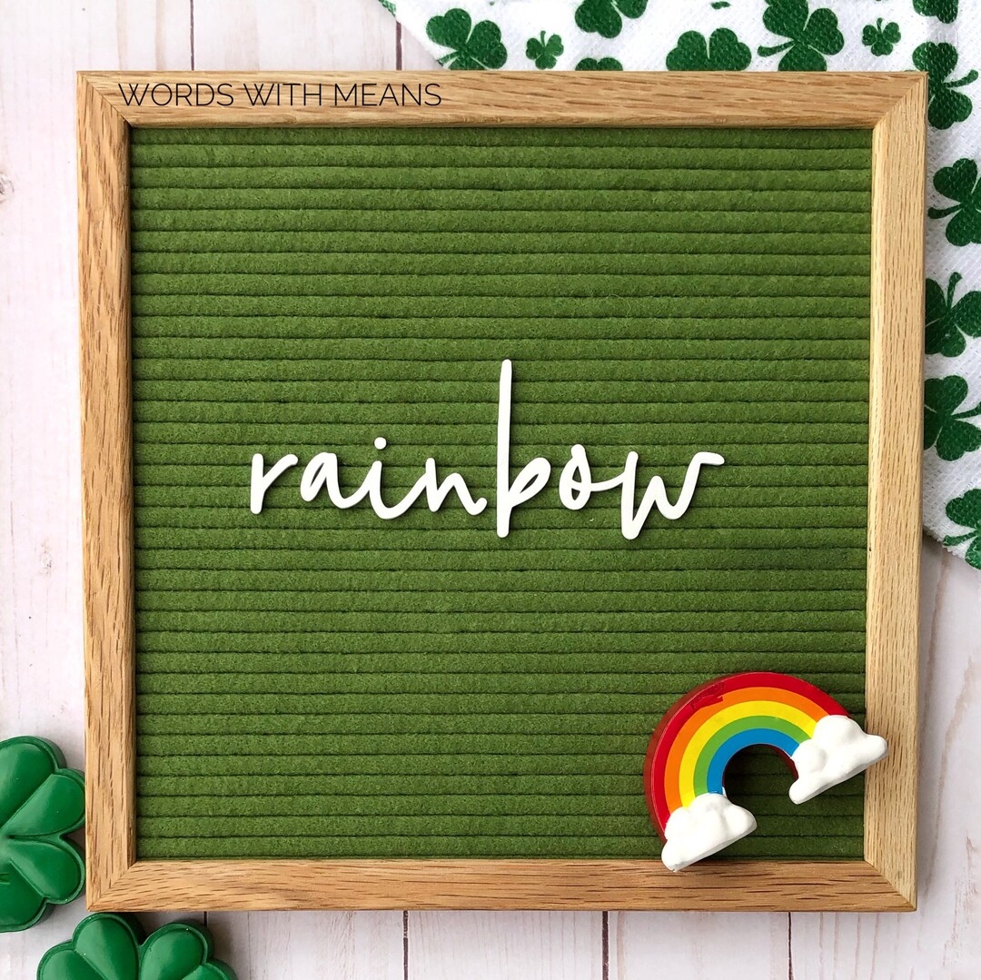 Modern Farmhouse Cursive Rainbow Letterboard Letters, Cursive ...
