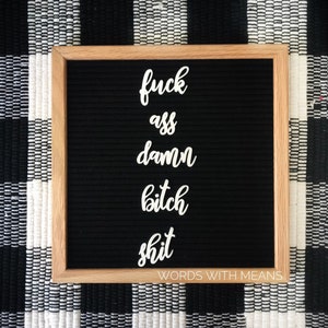 Curse Words for Letterboads and Feltboards - Etsy