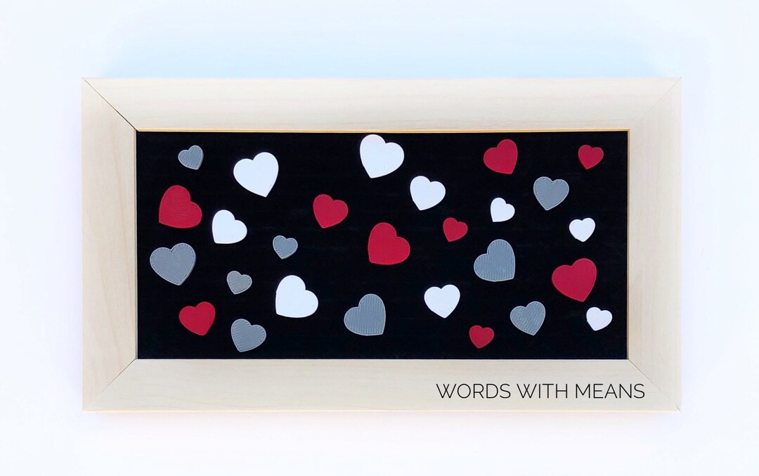 Red Hearts Set for Letterboards and Feltboard, Letterboard Hearts, Red ...