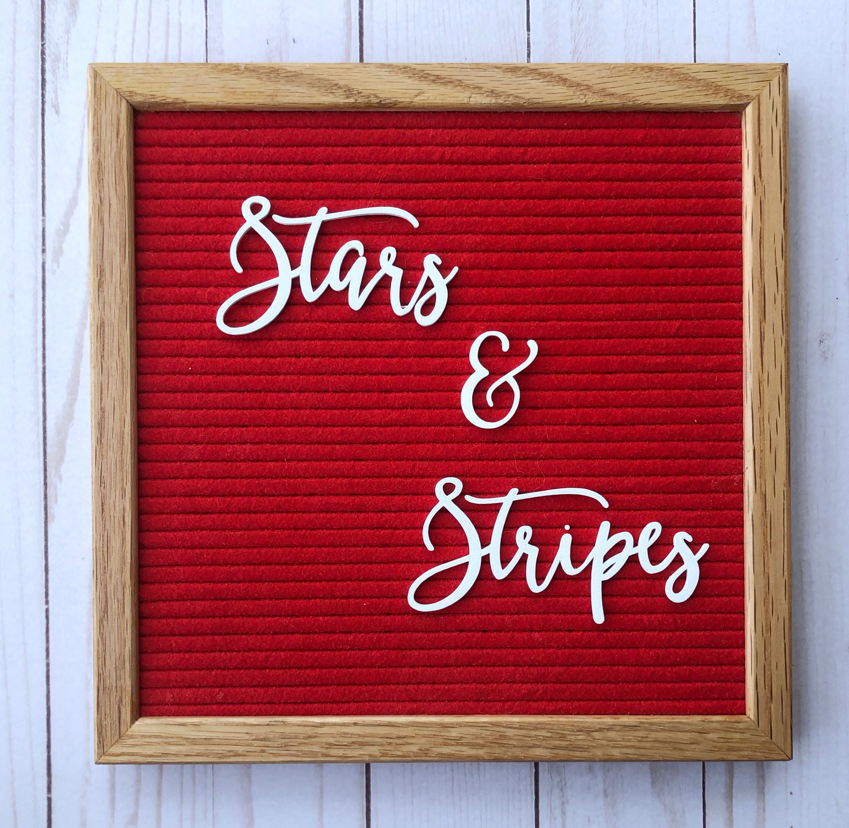 Stars & Stripes cursive script letterboard letters Fourth of | Etsy