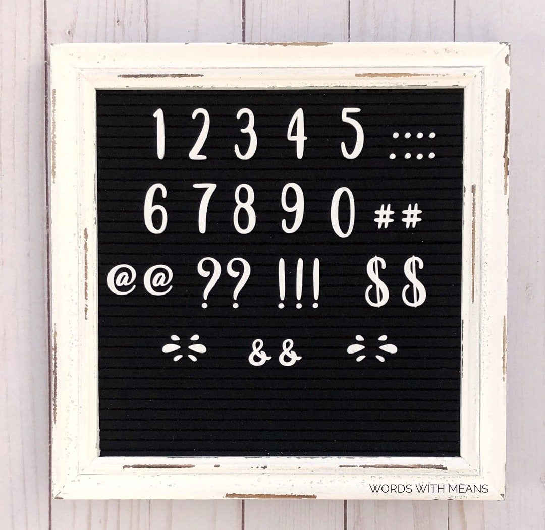 The Daisy Number Set, Letterboard Numbers, Feltboard Numbers, Custom ...