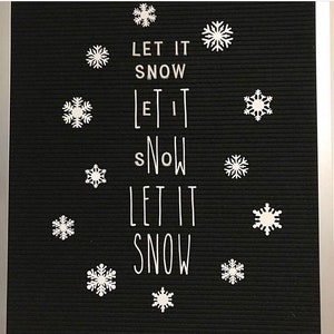 Snowflakes Set for Letterboards and Feltboards, Winter Letterboard ...