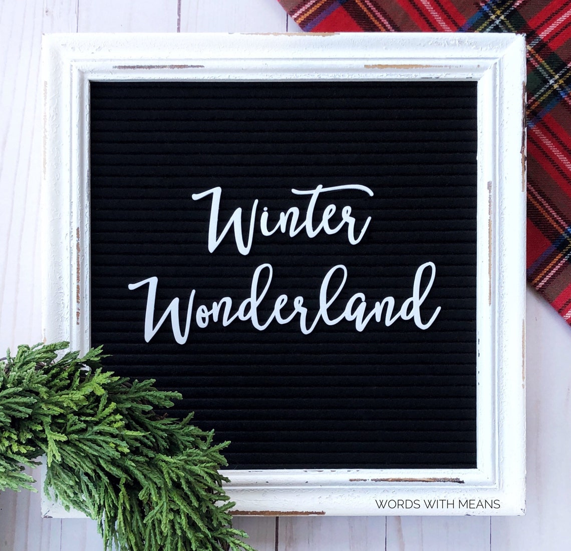 Cursive Script Winter Wonderland Cursive Letterboard Words - Etsy
