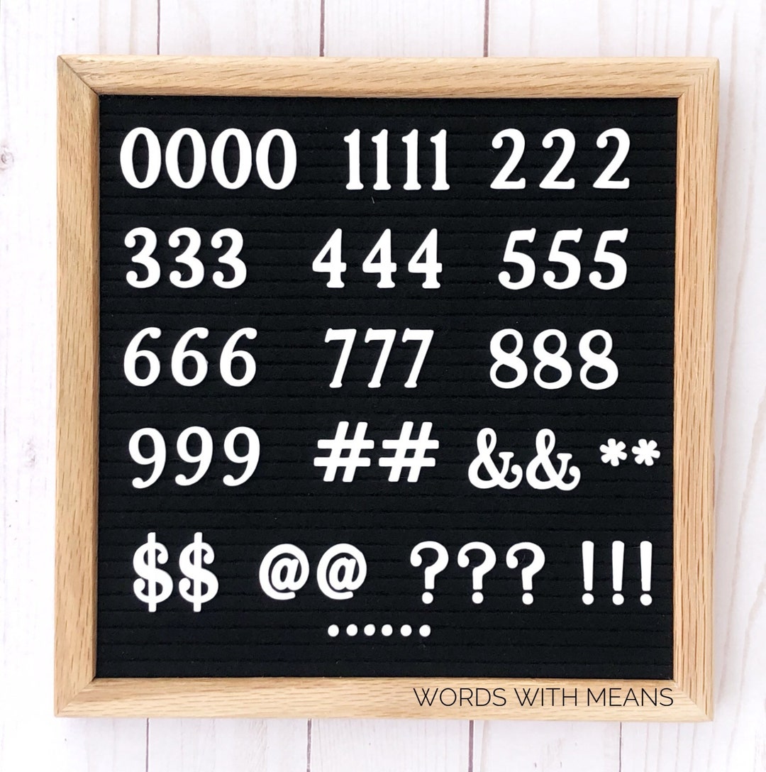Holiday Number Set for Letterboards and Feltboards, Letterboard Numbers ...