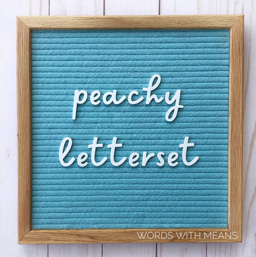 Peachy Lowercase Letterset, Letterboard Letters, Feltboard Letters ...